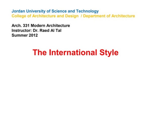 Modern Architecture - CIAM | PPT | Developmental Sites | Real Estate