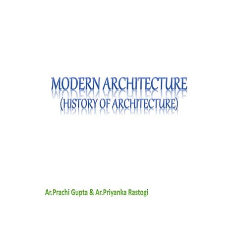 Modern architecture | PPT