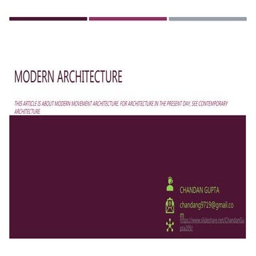Modern architecture | PPT