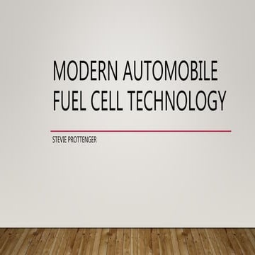 Modern automobile fuel cell technology presentation | PPTX