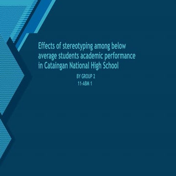 Modern blue presentation.pptx. effects of stereotyping | PPTX