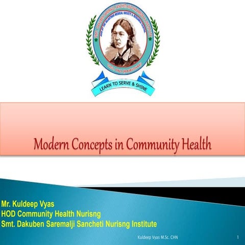 Modern concepts in community health | PPTX