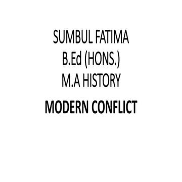 Modern conflict | PPTX