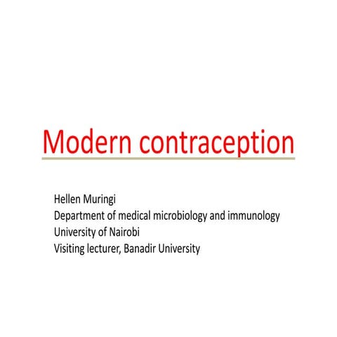 Modern Contraception and family planning | PPTX