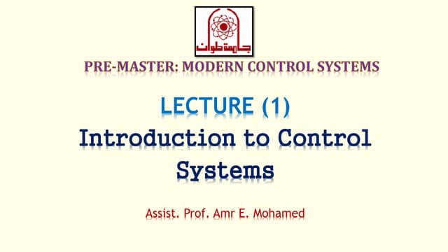 Chapter 1 introduction to control system
