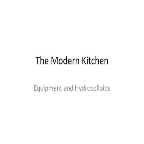 Modern cooking introduction | PPTX | Desserts and Baking | Food & Drink