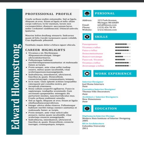 Modern CV template 03 | DOCX