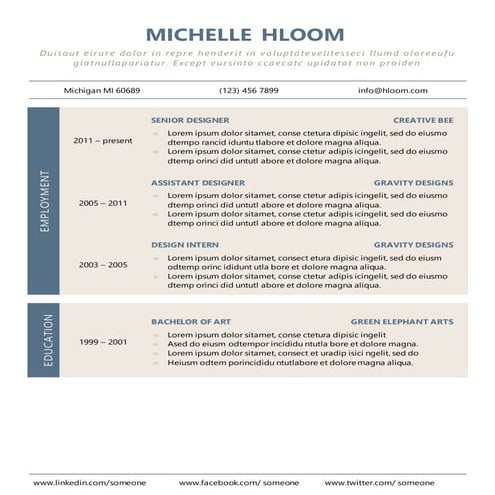 Modern CV template 05 | DOCX
