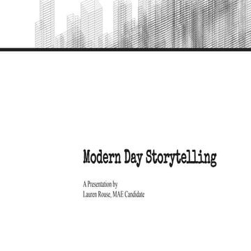 Modern day storytelling | PPT