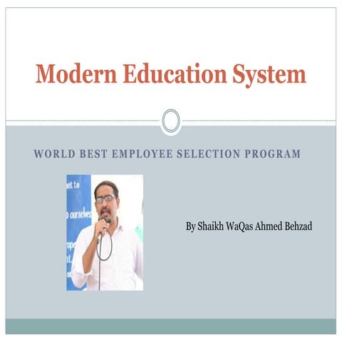 Modern education system | PPT