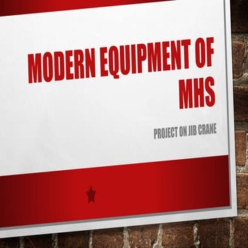Modern equipment of mhs | PPT