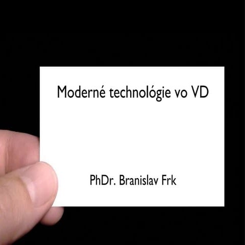 Moderne technologie 1 | PPT