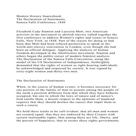 The declaration of sentiments | PPT