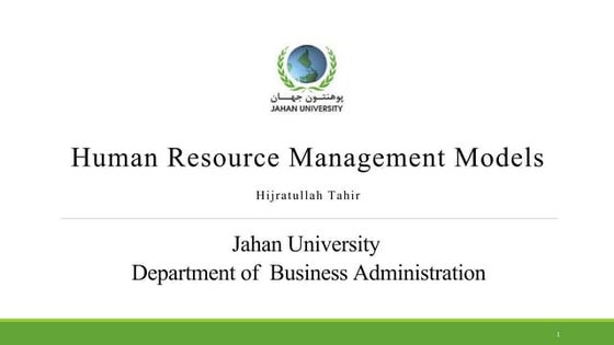 MODELS OF INTERNATIONAL HUMAN RESOURCE MANAGEMENT | PPTX | Human ...