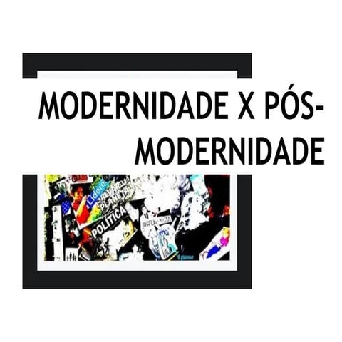 Modernidade x pos modernidade | PPT