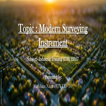 modern instrument Powerpoint presentation in civil engineering | PPTX