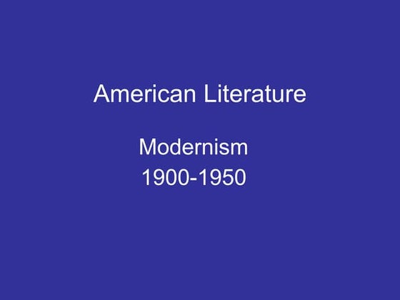 Modern Period | PDF | Poetry | Books and Literature