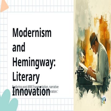 Modernism and Hemingway: Exploring Literary Innovation and the Lost ...