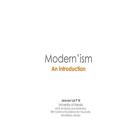 Modernism an introduction. | PPT