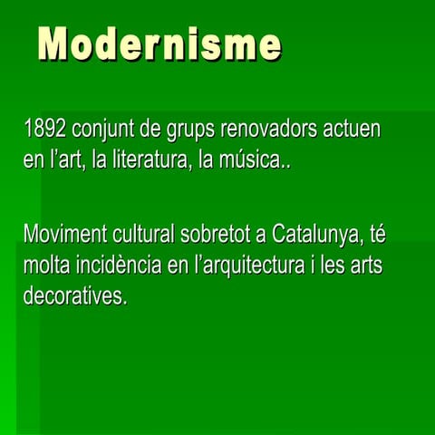 Modernisme | PPT