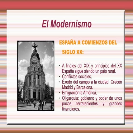 EL MODERNISMO LATINOAMERICANO | PPTX