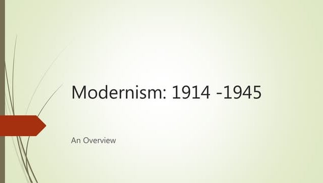 Modernism | PPT
