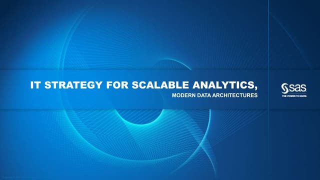 SAS Modernization architectures - Big Data Analytics | PPT SAS Modernization architectures - Big Data Analytics | PPT