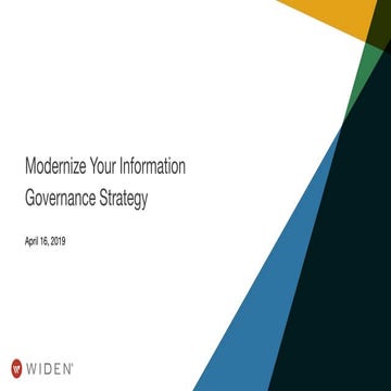 Modernize Your Information Governance Strategy | PPT