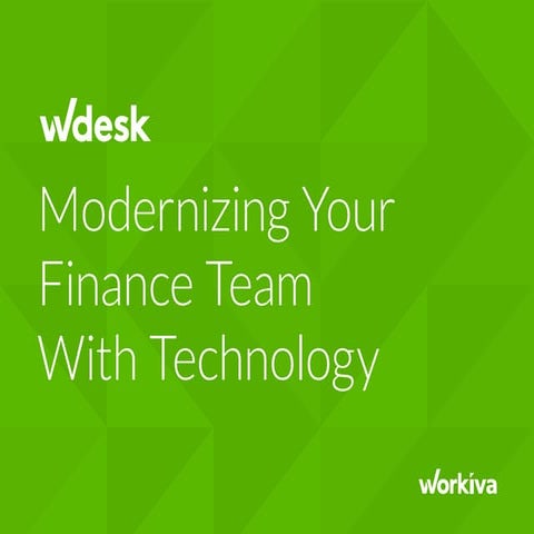 Modernizing Your Finance Team With Technology | PPT