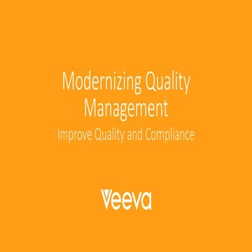 Modernizing Quality Management | PPTX