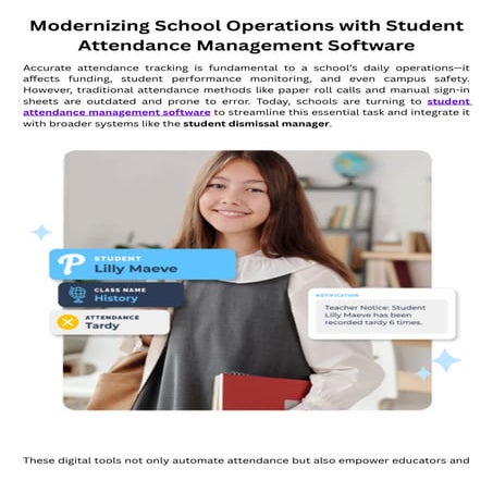 Modernizing School Operations with Student Attendance Management Software | PDF