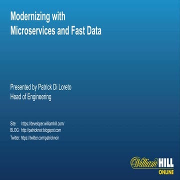 Modernizing with microservices and fast data | PPTX