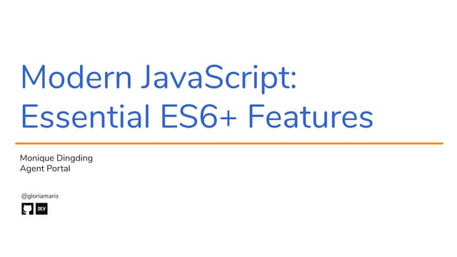 Modern Javascript Modern Es6 Features Ppt 7374