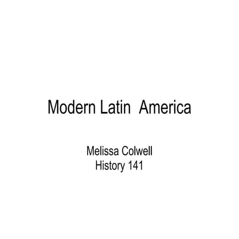 Modern latin america | PPT