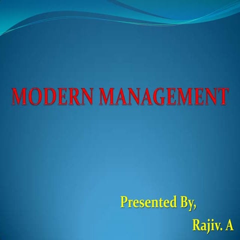 Modern management | PPTX