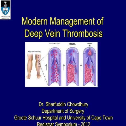 Deep Vein Thrombosis-Dr. sharfuddin chowdhury | PPT