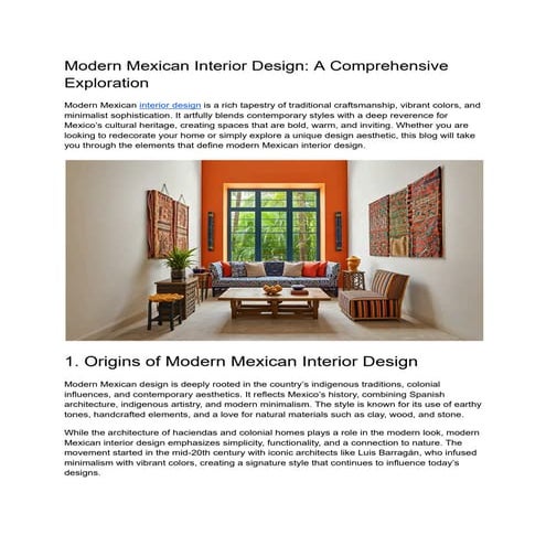 Modern Mexican Interior Design_ A Comprehensive Exploration.pdf ...