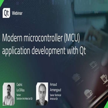 Modern Microcontroller Mcu Application Development With Qt Ppt