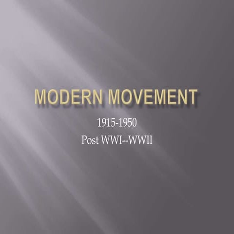 Modern movement | PPTX