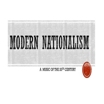 Modern Nationalism Music | PDF | Music | Entertainment