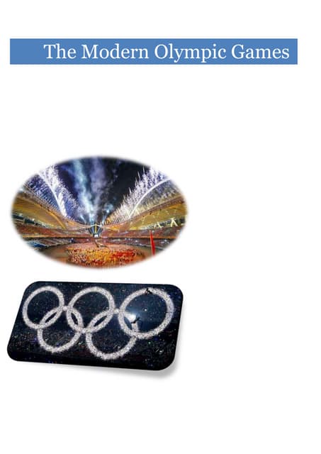 The Modern Olympic Games Theory | PDF