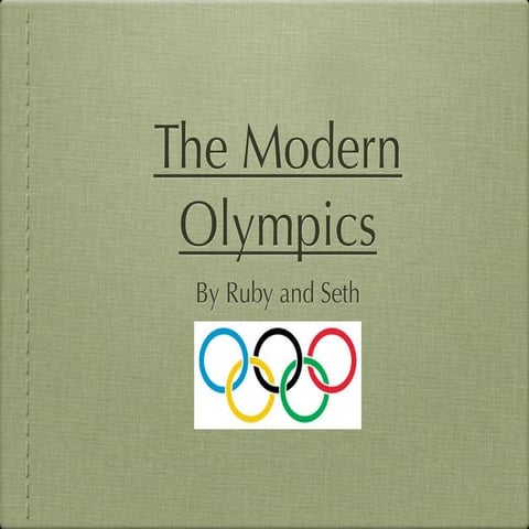 The Olympic games powerpoint presentation | PDF