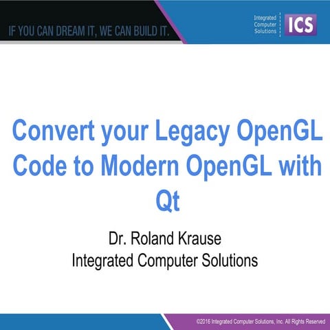 Convert Your Legacy Opengl Code To Modern Opengl With Qt Ppt 8544