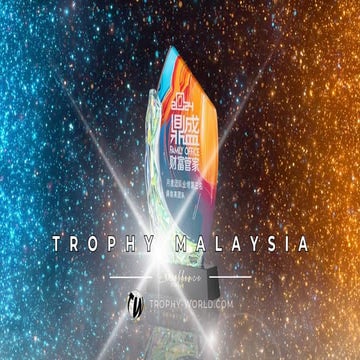 Modern Orange Rainbow Crystal Plaques at Trophy-World Malaysia | Custom ...