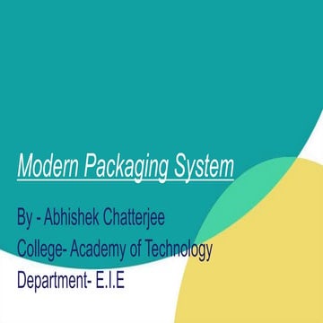 Modern pakaging system | PPT
