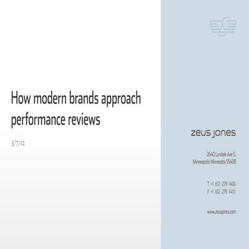Modern performance reviews | PDF