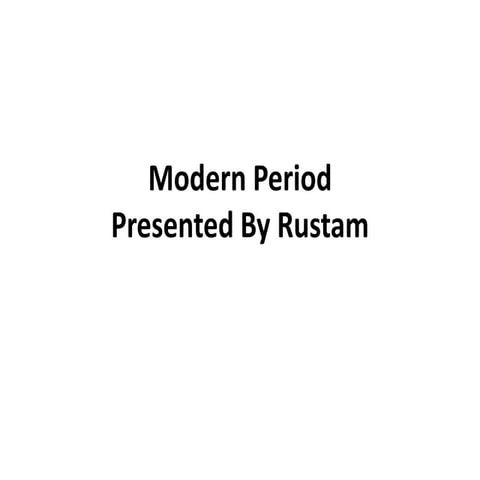 Modern period | PPT