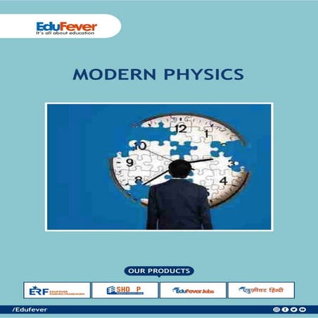 Modern Physics - Physics Revision Notes | PDF