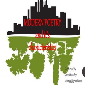 Modern poetry and it's characteristics | PPTX