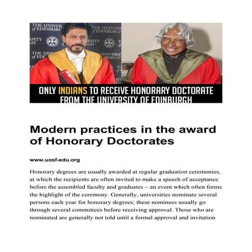 Honorary Doctorate | PPTX